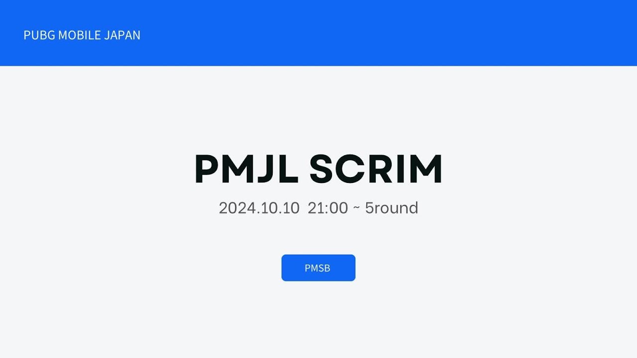 10/10 PMSB PMJL SCRIM - YouTube
