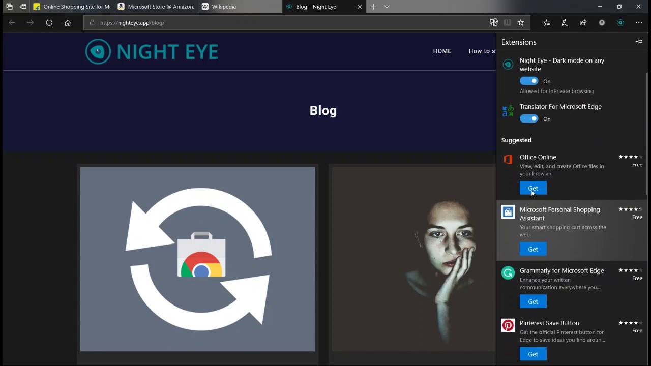 MICROSOFT EDGE DARK THEME NIGHT EYE - YouTube