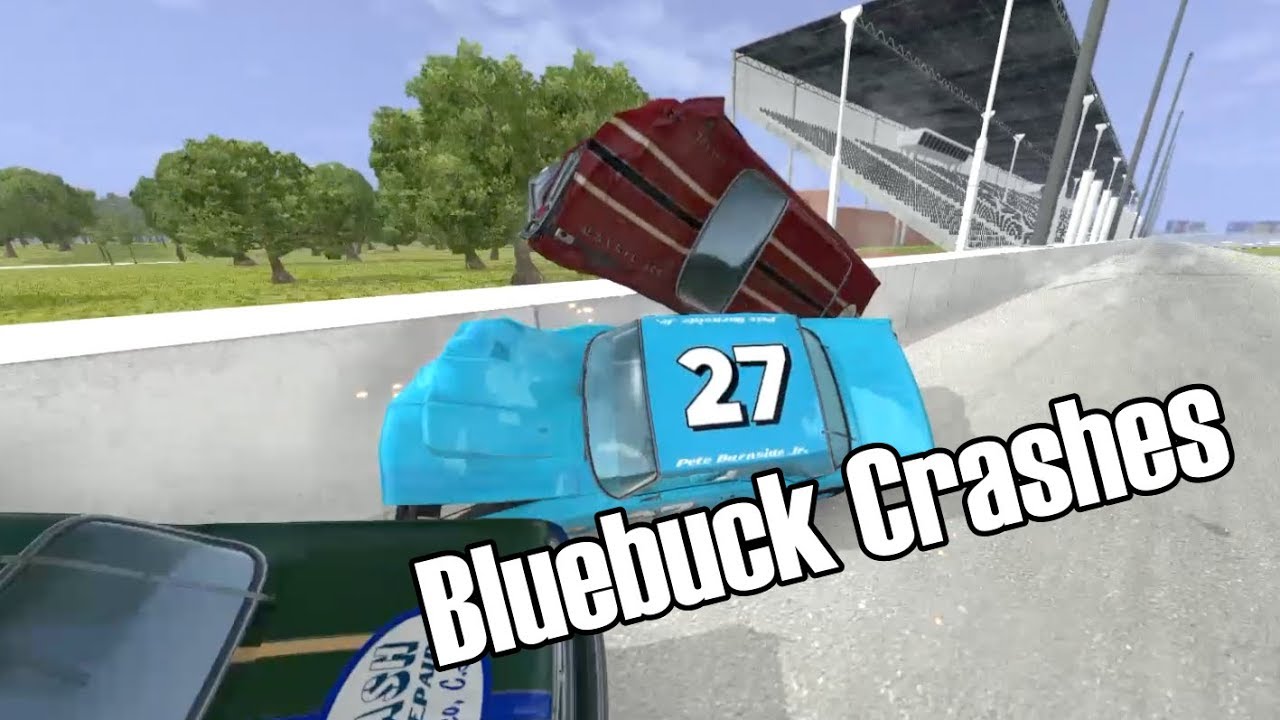 Gavril Bluebuck Stock Car Crashes at ATE Ona 2 - BeamNG.drive - YouTube