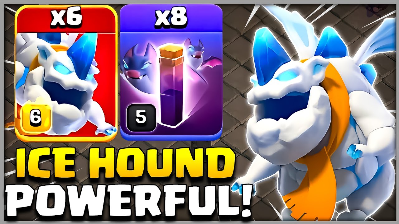 TH13 Ice Hound Bats Attack is Powerful!! Th13 Attack Strategies In coc ...