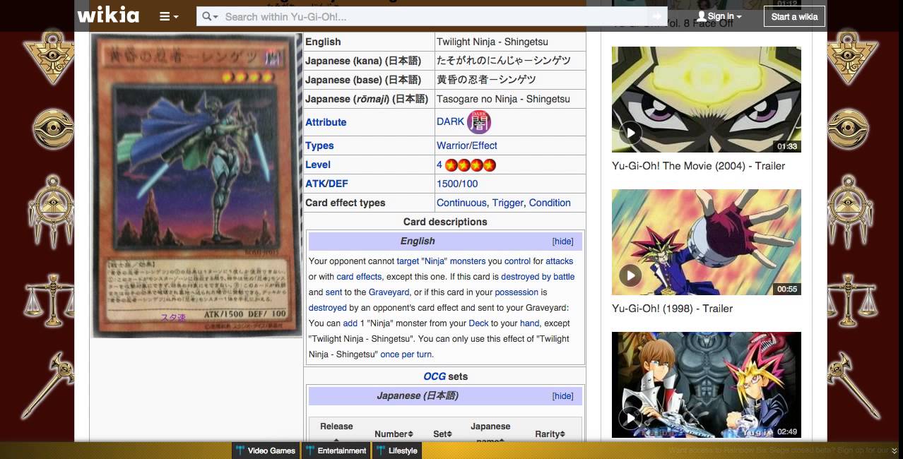 Yu-Gi-Oh New Ninja Cards! Twlight Ninja Shingetsu and Twilight Ninja ...