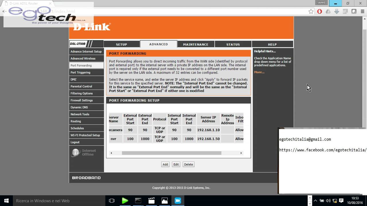 Aprire porte tcp udp router - YouTube