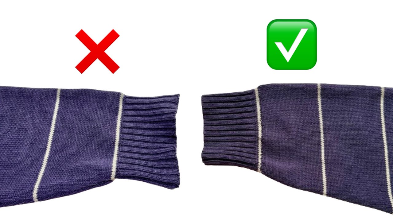 It only takes 1 minute for the elastic sweater collar to no longer ...