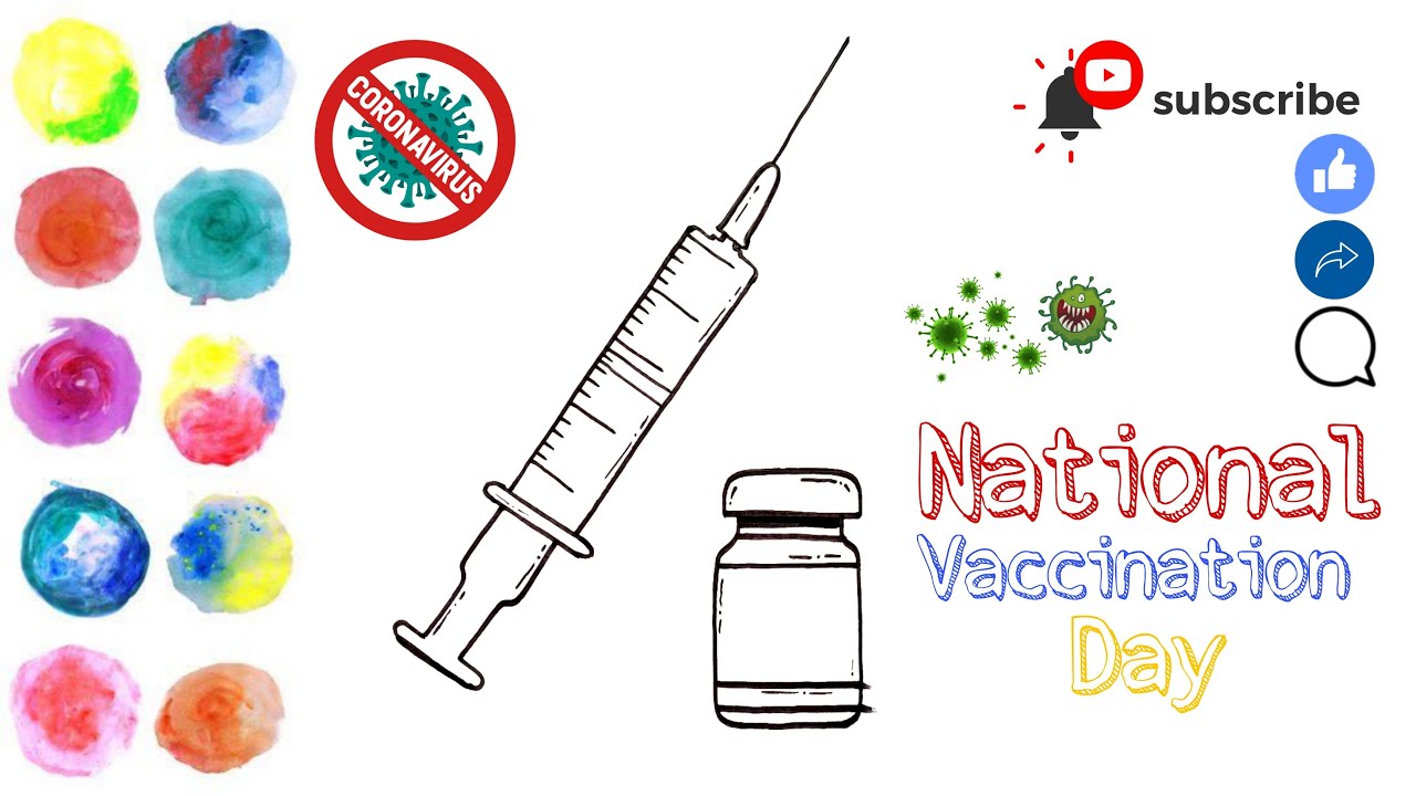 National Vaccination Day Drawing | Easy & Simple Drawing of National ...