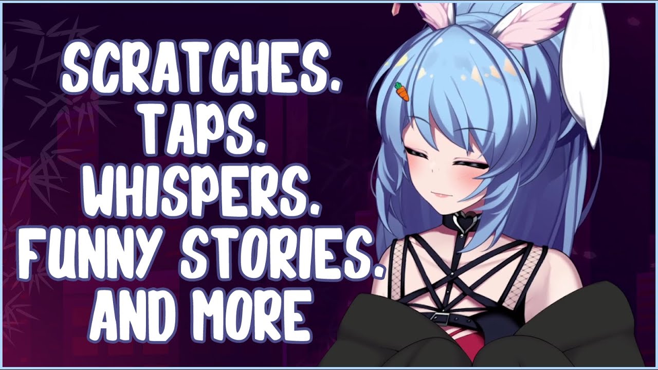 ASMR | Bunny girl comforts you | Cat purring, tapping, scratching ...