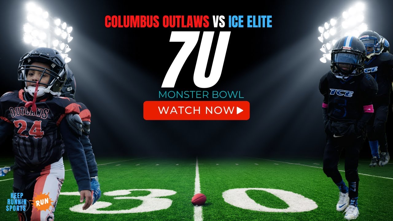 ICE ELITE VS COLUMBUS OUTLAWS 7U (MONSTER BOWL) MATCHUP🏃🏾‍♂️🔥THEM ICE ...