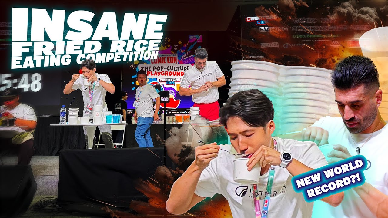INSANE FRIED RICE EATING COMPETITION! | I ATE 8KG of Fried Rice in 30 ...