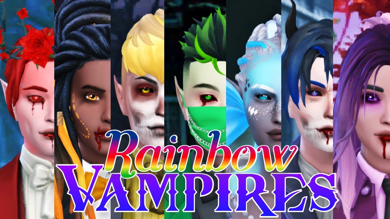 RAINBOW VAMPIRES!🌈 - CAS and Chill - THE SIMS 4 - YouTube