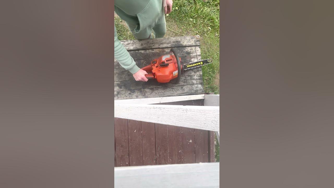 Пила хускварна видео работы - YouTube