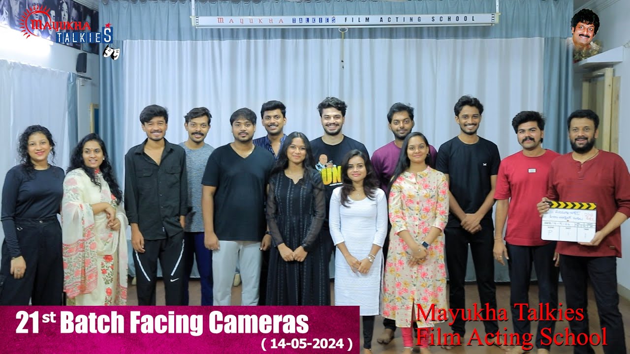 Mayukha Talkies Film Acting School 21st Batch Facing Cameras 2024 | Uttej Expressions - YouTube