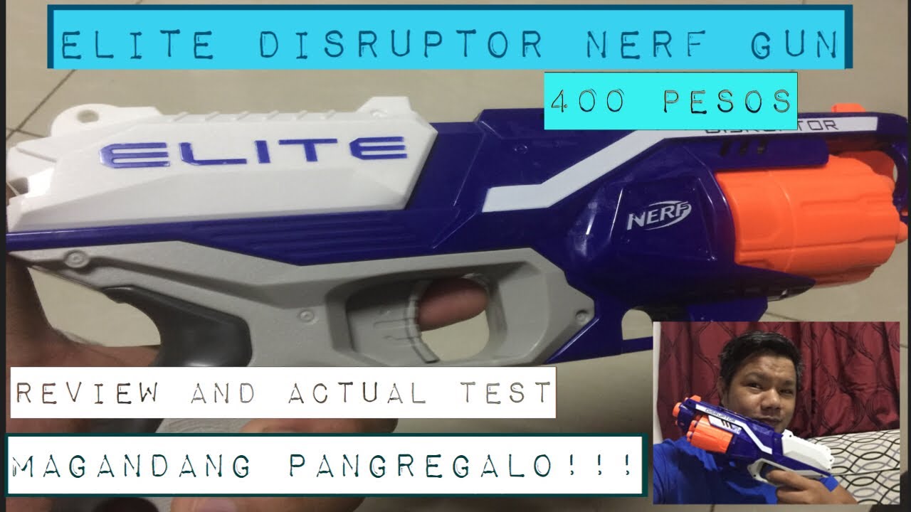 ELITE Disruptor Nerf Gun review and actual test - YouTube