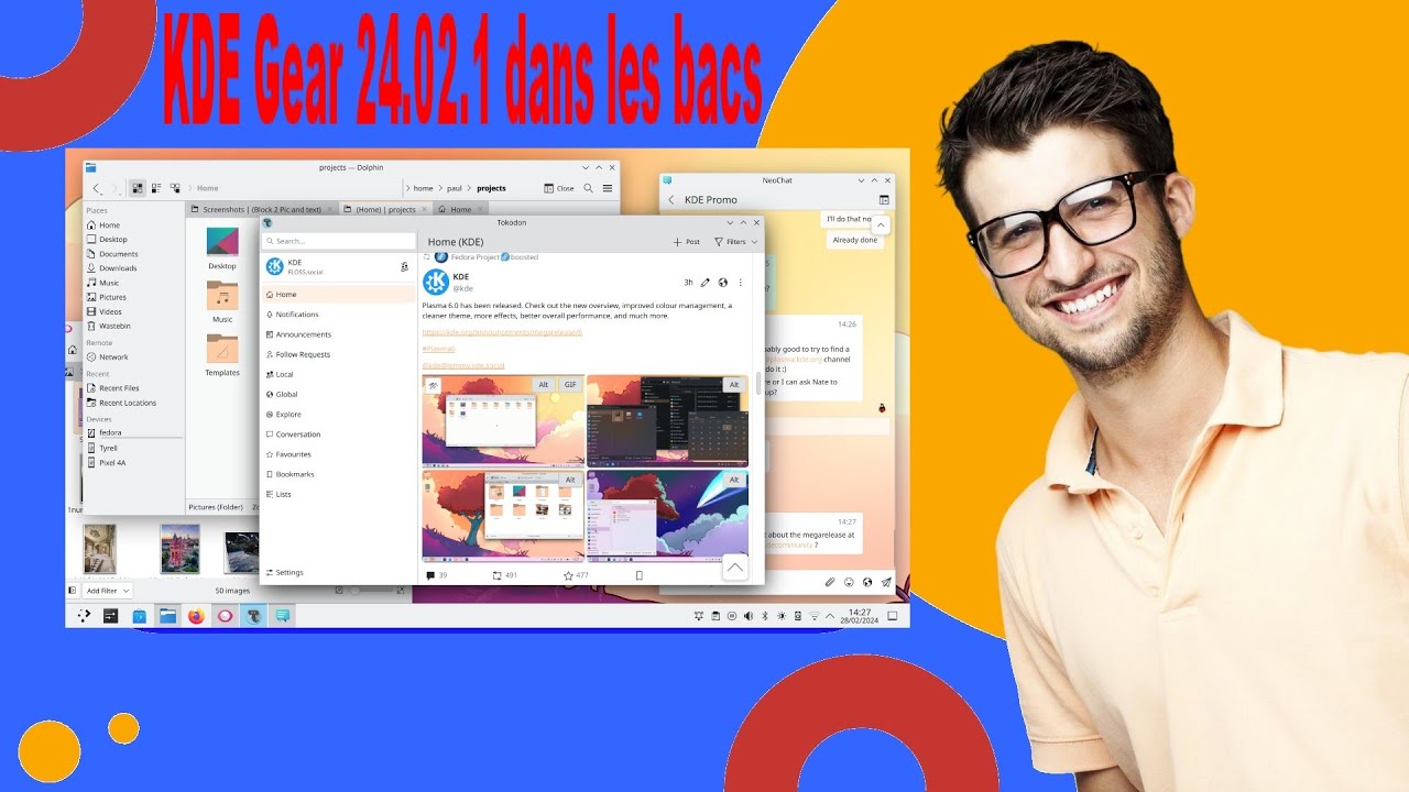Linux, KDE Gear 24.02.1 dans les bacs - YouTube