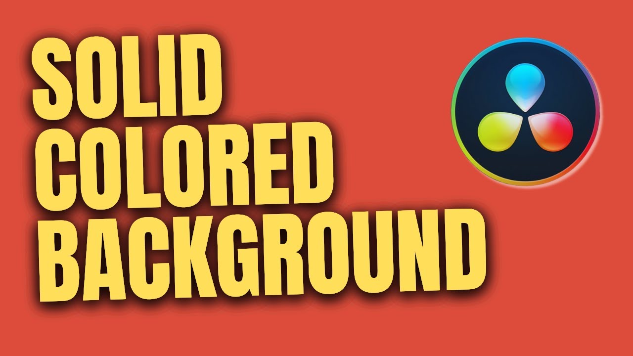 How To Change Background Color in Davinci Resolve - YouTube