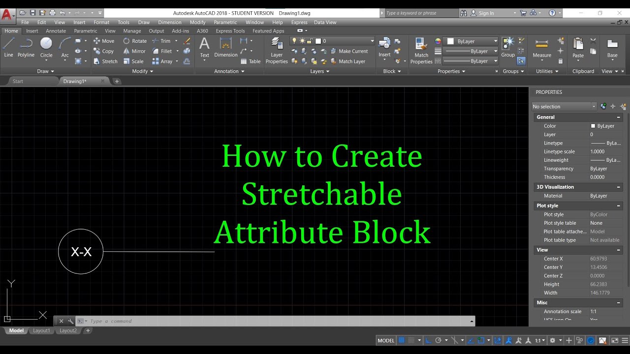 HOW TO CREATE STRETCHABLE BLOCK IN AUTOCAD - YouTube