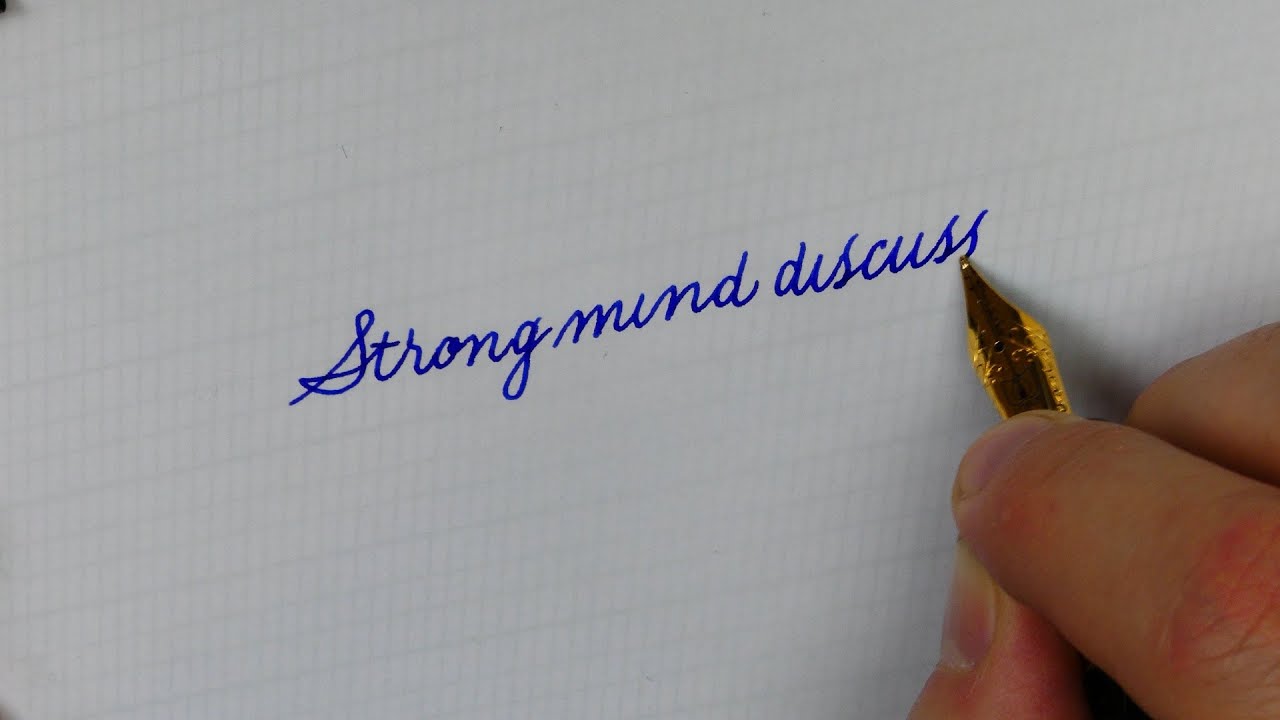 Writing a quote in English Cursive with the fountain pen Lotus Vikran ...