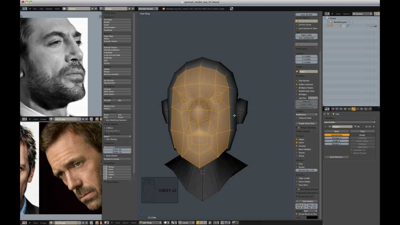 Realistic 3D Portrait: Part 1 - YouTube