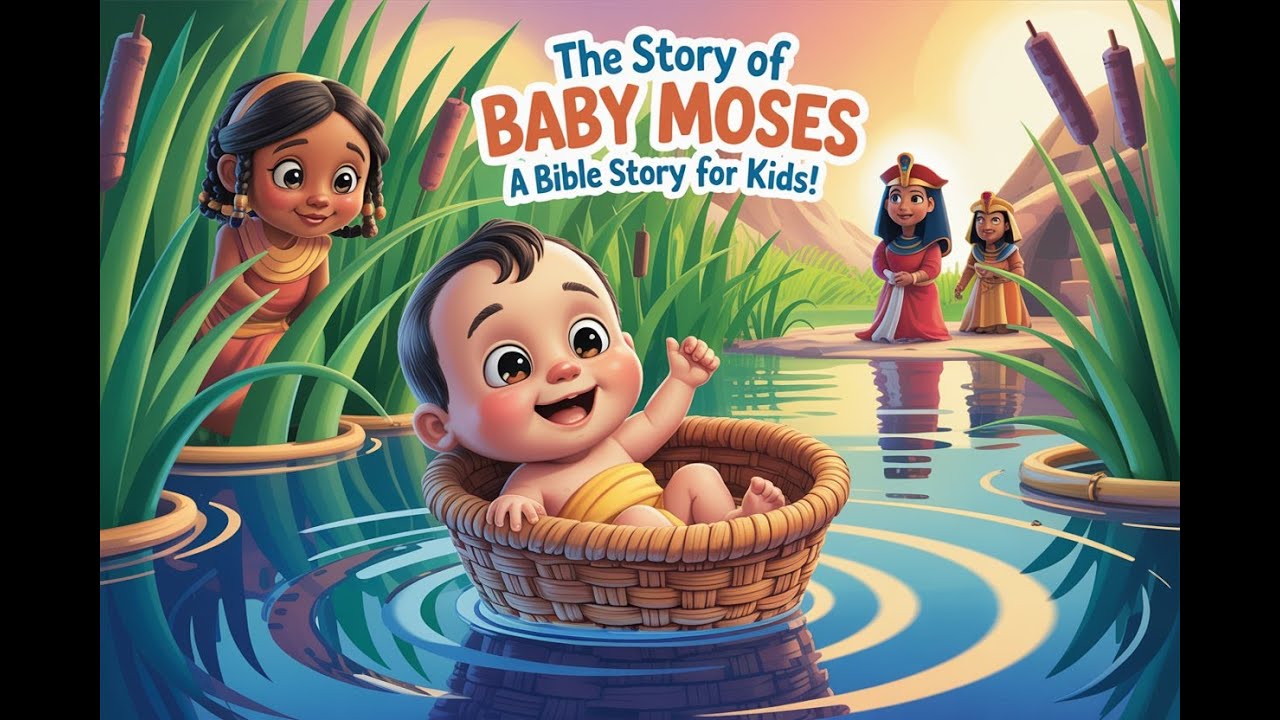THE STORY OF BABY MOSES, A BIBLE STORY FOR KIDS #biblestoriesforkids # ...