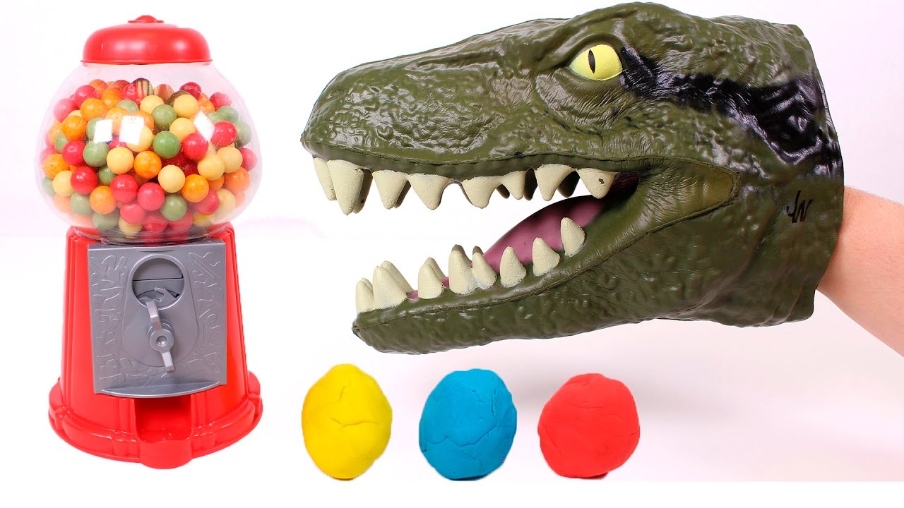 ⚡ DINO EL DINOSAURIO ⚡Busca sorpresas de colores en la máquina de ...