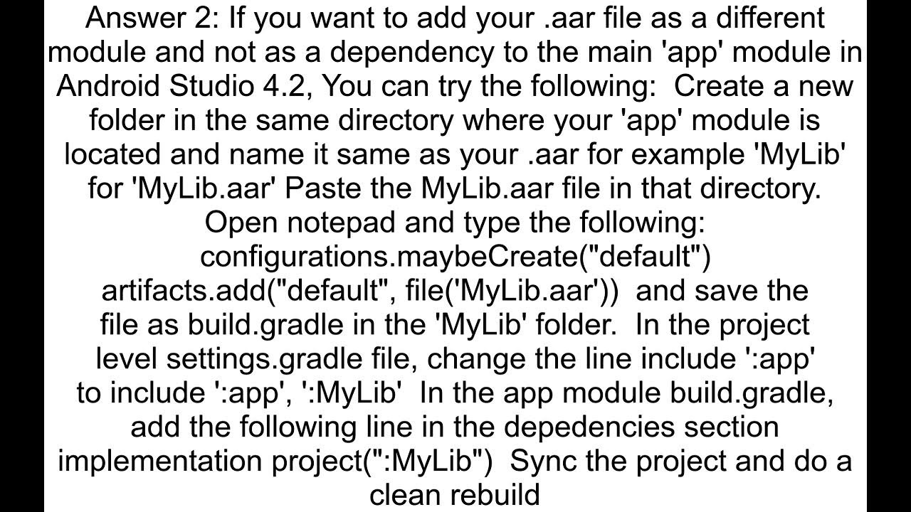 How to import AAR module on Android Studio 4 2 - YouTube