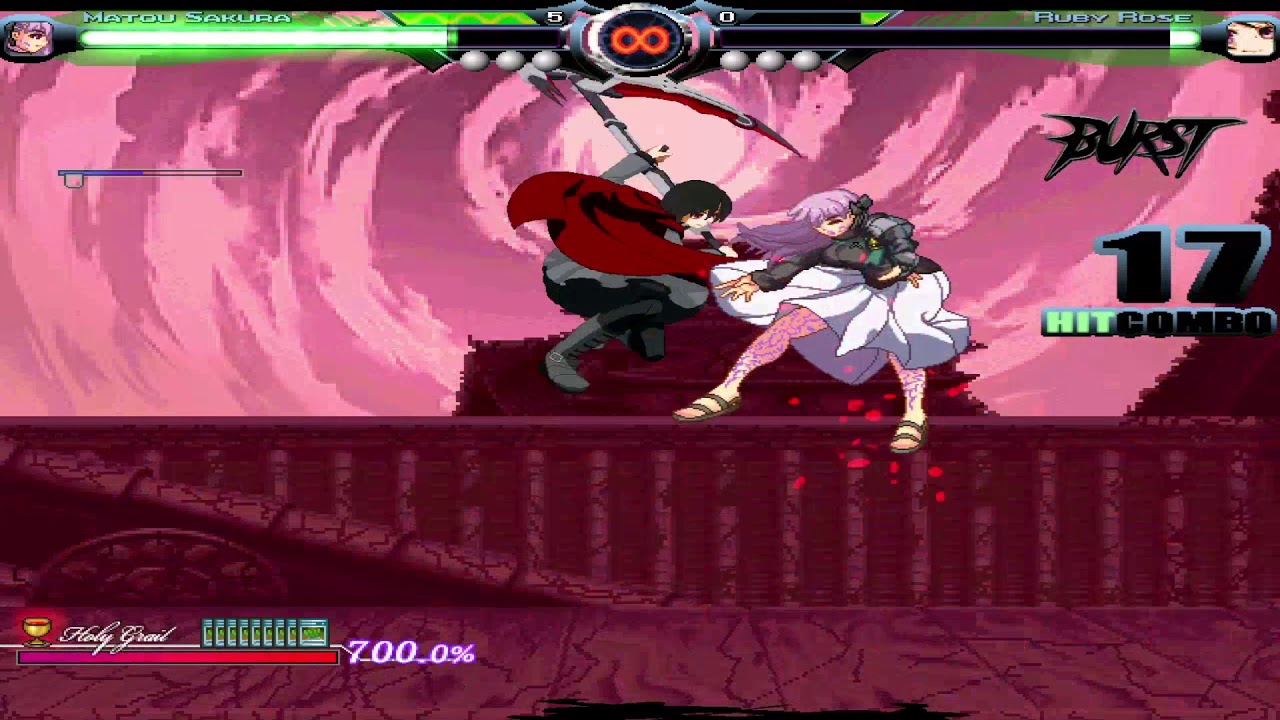 MUGEN AI Match ~Special Episode~#7 - Sakura Matou vs, Ruby Rose - YouTube