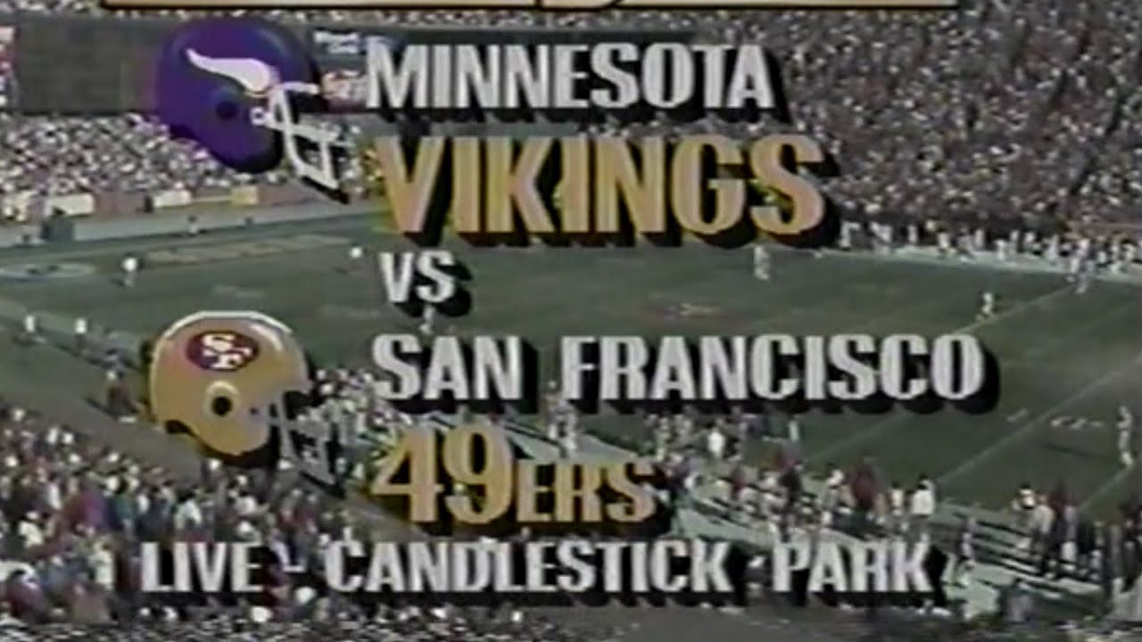1988 NFC Playoffs Vikings vs 49ers Highlights CBS Intro (Jan 1st, 1989 ...
