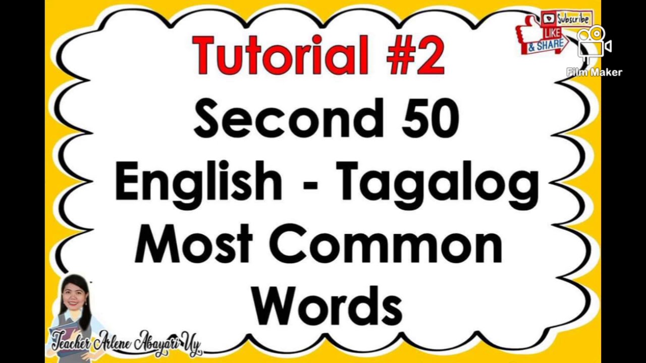 Tutorial 2 Second 50 English Tagalog Common Words Basic Sight Words tutorial-2-second-50-english-tagalog-common-words-basic-sight-words
