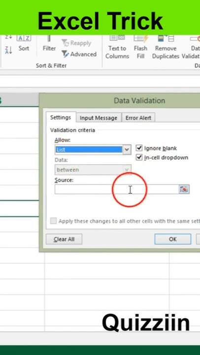 How to add blank in Excel data validation list? #shorts - YouTube