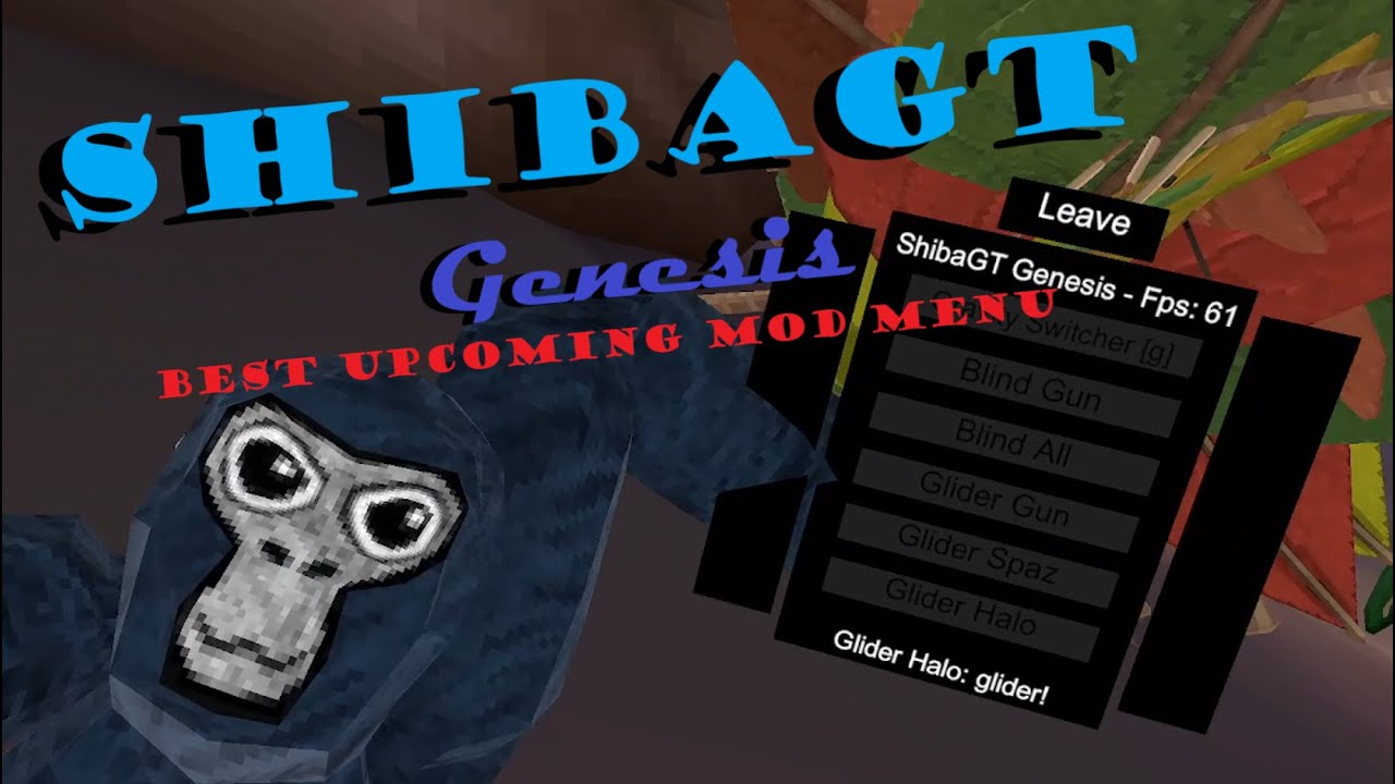 BEST UPCOMING MOD MENU || ShibaGT Genesis Gorilla Tag Mod Menu - YouTube