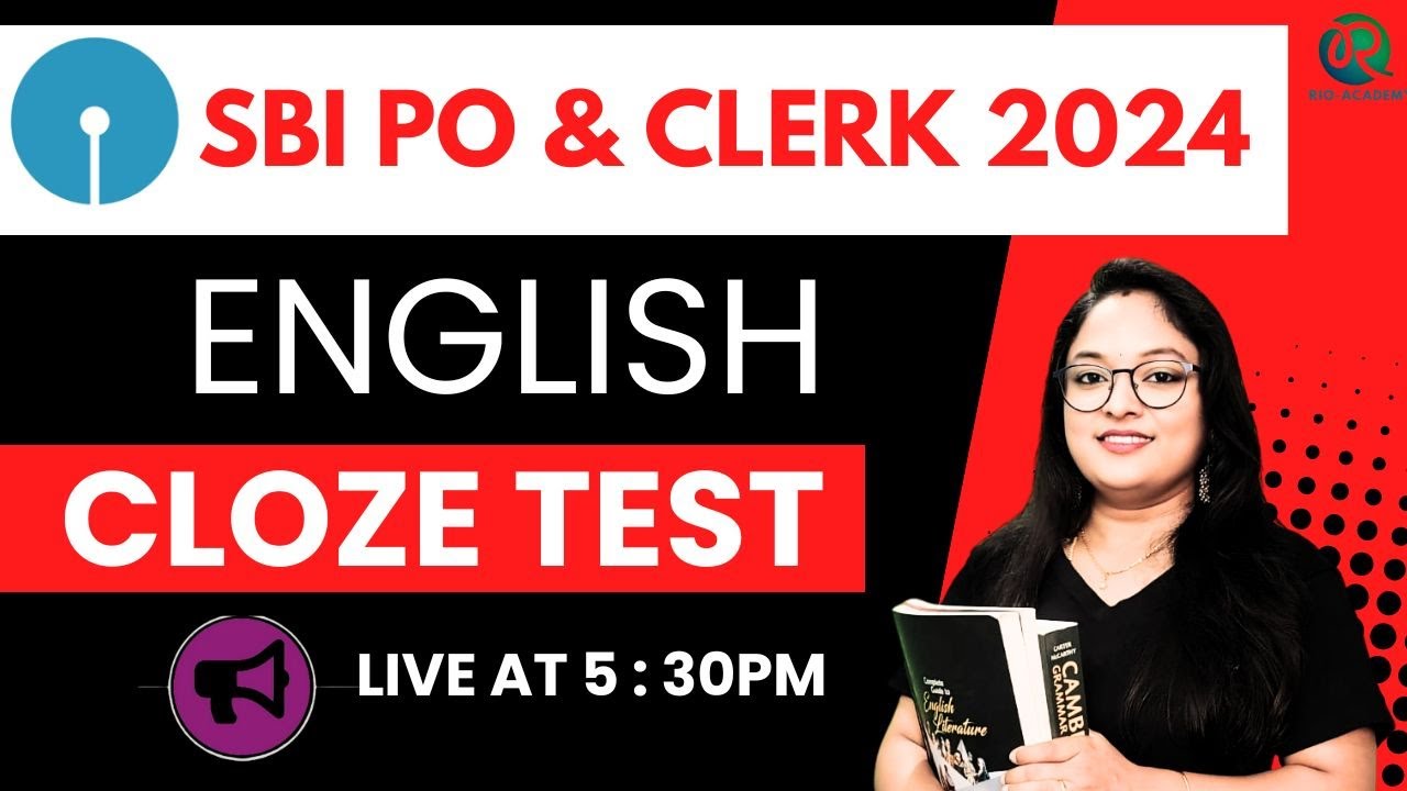 SBI English Class : 01 CLOZE TEST | SBI Recruitment 2024 | SBI Jobs ...