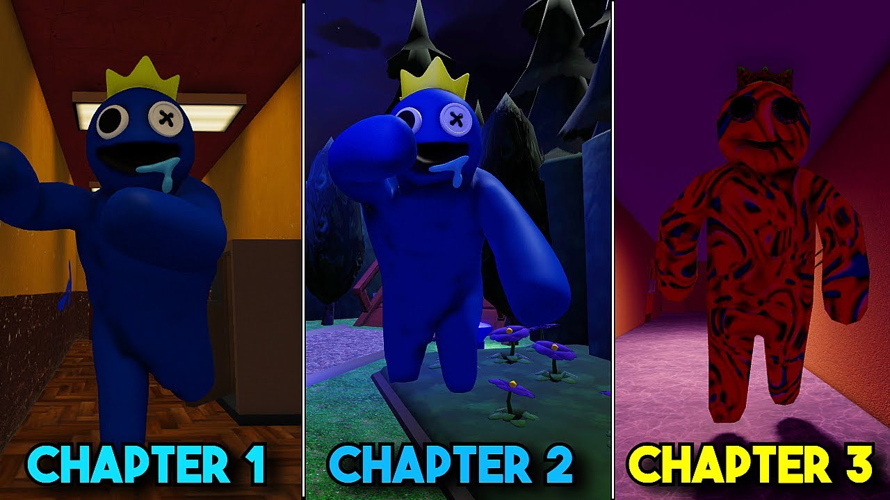 RAINBOW FRIENDS ALL BLUE CHAPTER 1 VS CHAPTER 2 VS CHAPTER 3 (NEW ...