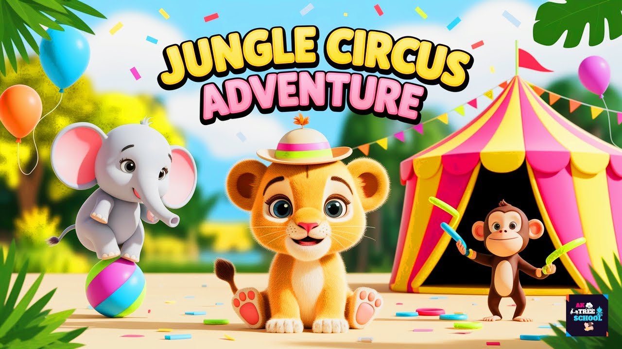Jungle Circus | Baby Rhymes & Dance Songs for Kids | 3D Animal ...