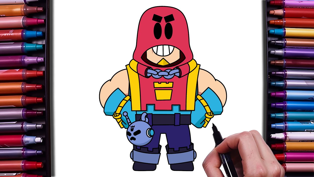 How to Draw Grom From Brawl Stars | How to Draw Brawl Stars - YouTube