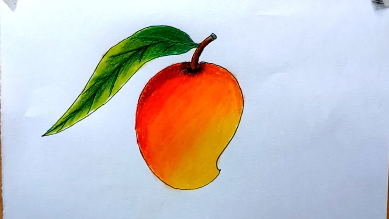 How to draw a Mango 😍|| আম আঁকার সহজ উপায় 🤠 || Mamgo Drawing ...
