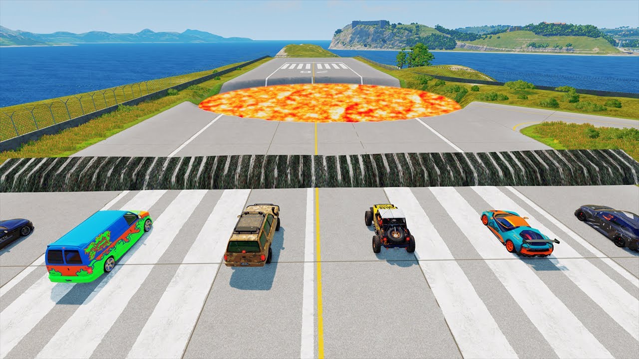 beamng drive | Car vs speed bumps | beamng | bmg drive | BeaNG.Drive ...