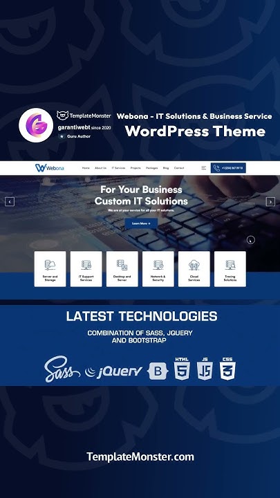 Webona - IT Solutions & Business Service WordPress Theme #ProfessionalDesign #ITServices #Webona ...