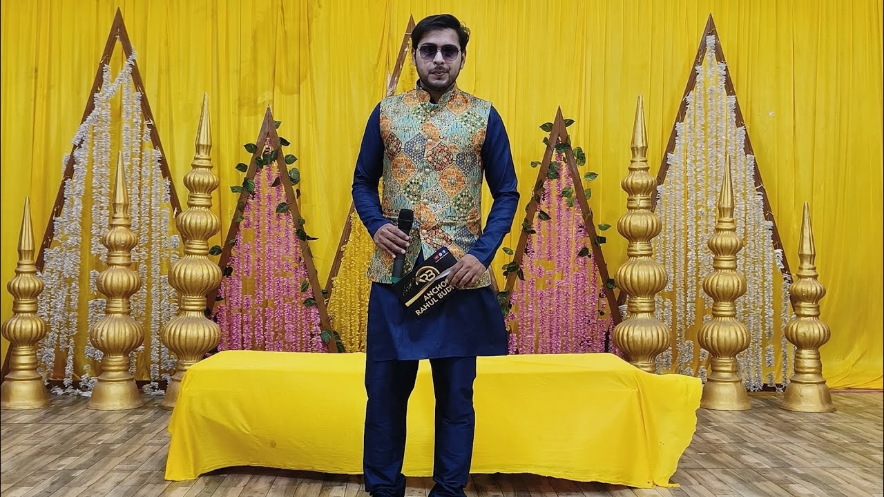 Hosted🎤 Amazing Haldi Ceremony For Jain Family By Anchor Rahul Budhani ...