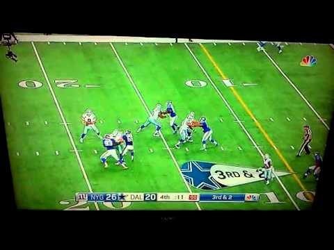 Tony Romo picks up bad snap, throws TD pass - YouTube