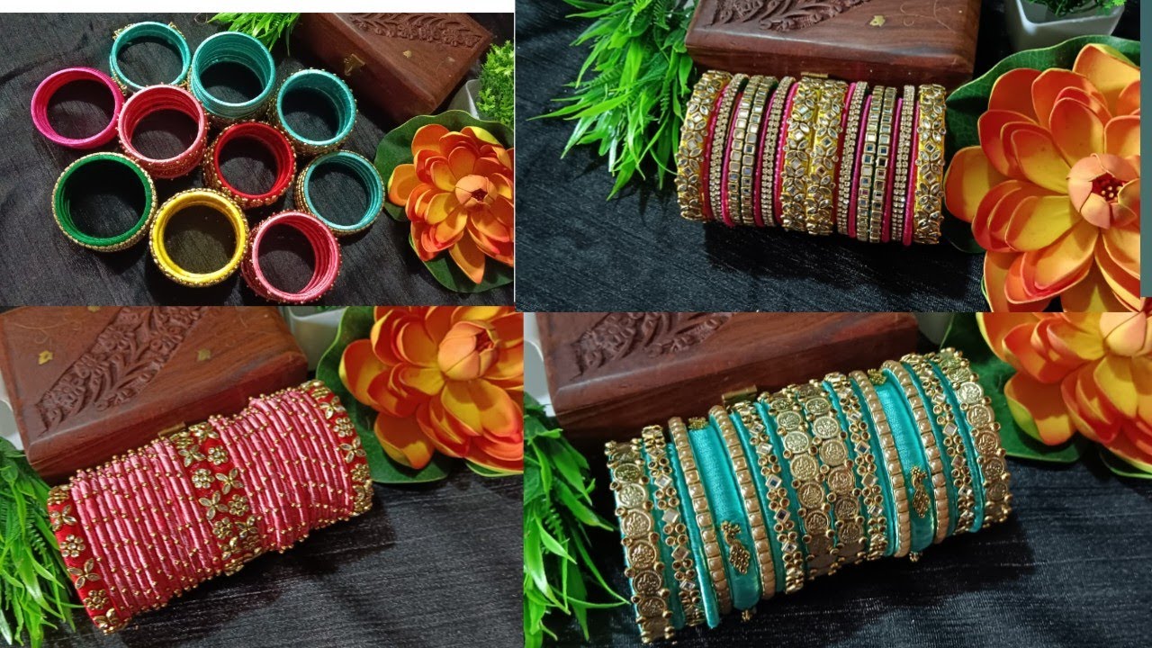 3 Beautifull bridal set bangles making #silktheradbangles # ...