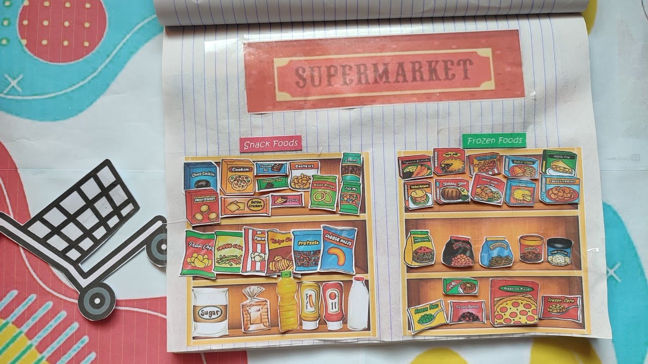 Market paper craft🏪🏪🏪DIY paper grocery... - YouTube