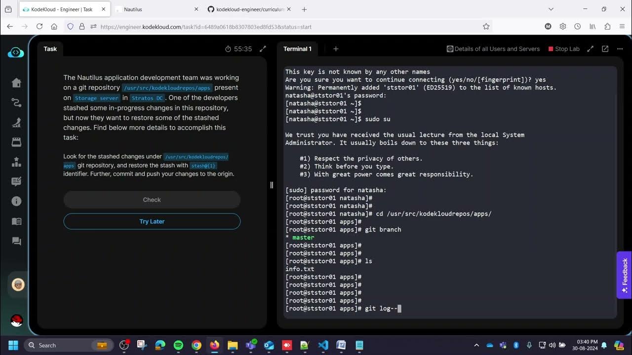 KodeKloud Engineer Task - Git Level 3 - Git Stash - YouTube