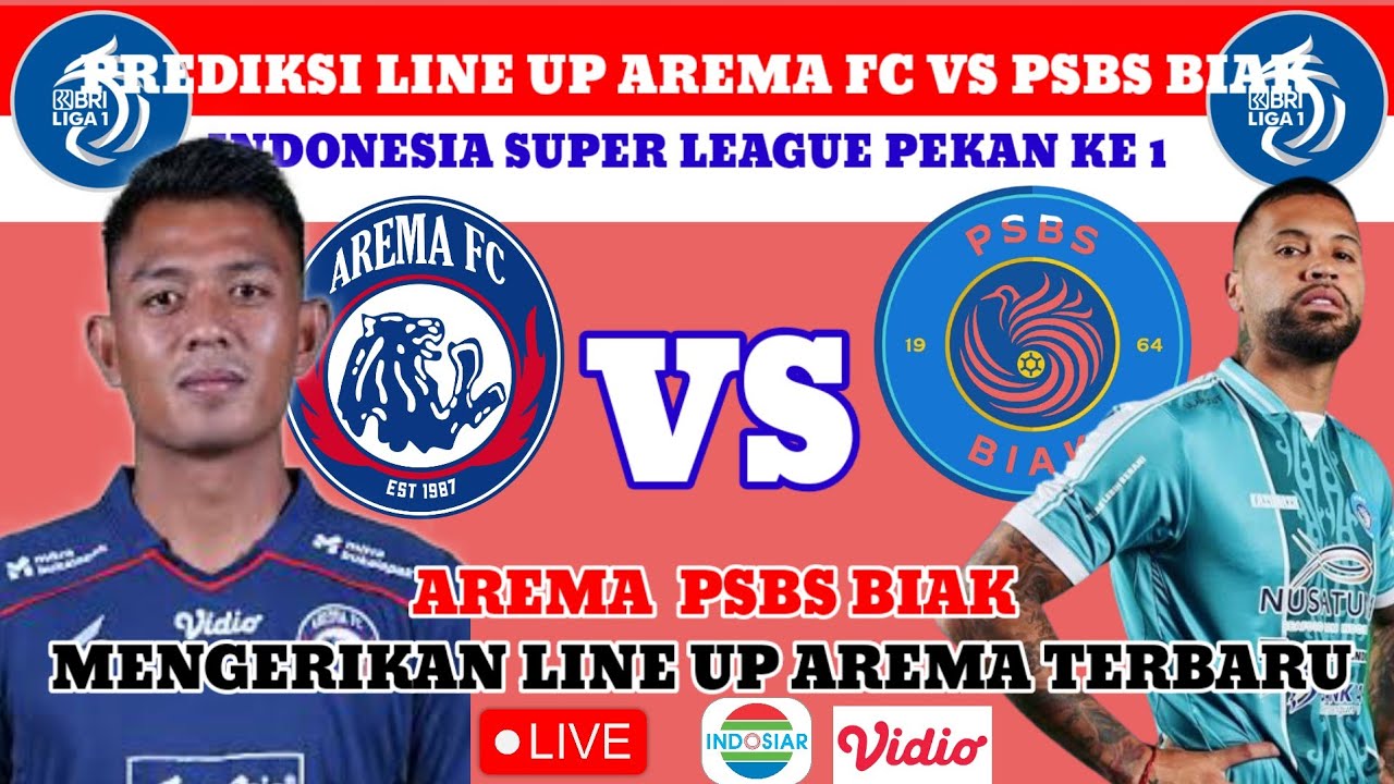 JADWAL AREMA VS PSBS BIAK LIGA1 MUSIM 2025/2026 _ LINE UP AREMA FC PSBS BIAK - KABAR AREMA ...