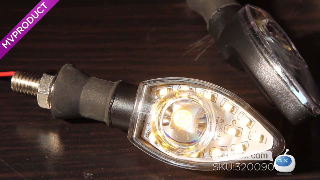 Dx：DIY Waterproof 4W Yellow 13-SMD LED Motorcycle Steering Light (2PCS ...
