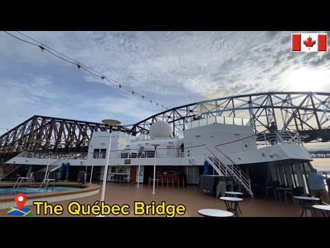 VOLENDAM SHIP SAILING UNDER THE QUEBEC BRIDGE & PIERRE LAPORTE BRIDGE ...