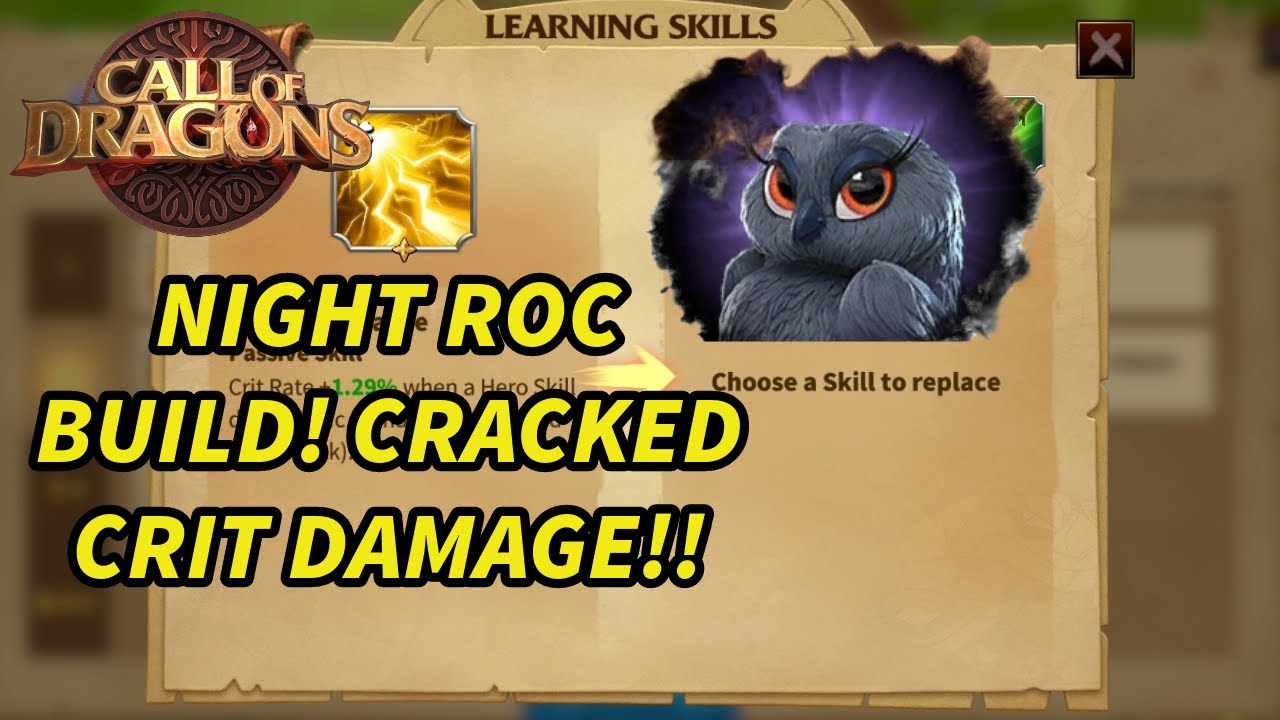 NEW SKILL LOCK SAVED PETS!! Night Roc War Pet Build!!! (Call of Dragons ...