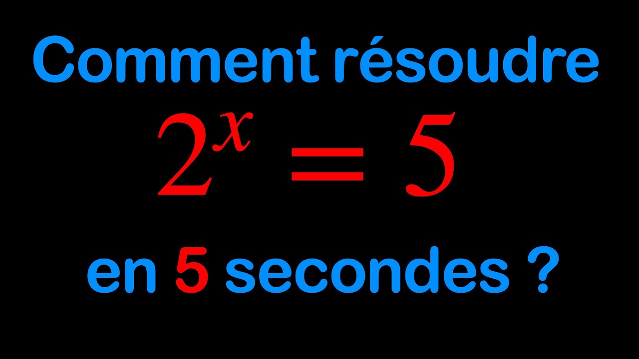 La technique à connaître pour résoudre ce type d'équation - YouTube
