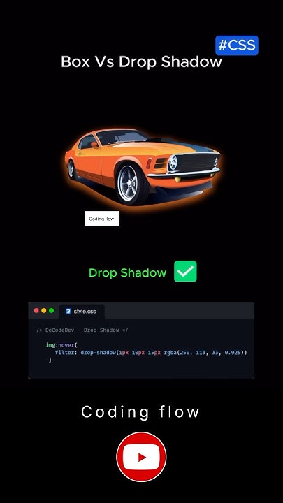Drop shadows using css || coding flow #aicoding #html - YouTube
