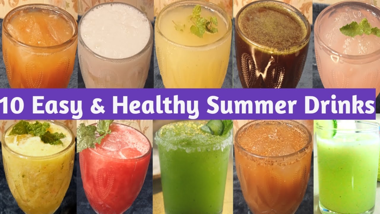 10 Easy Summer Drinks Recipe| Healthy Drinks Recipe| How To Make ...