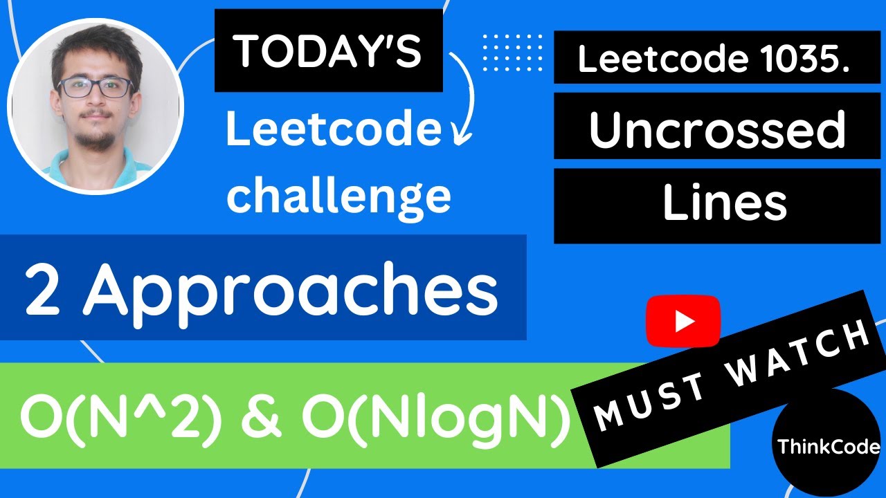 Leetcode 1035 Uncrossed Lines Hindi Youtube 8731
