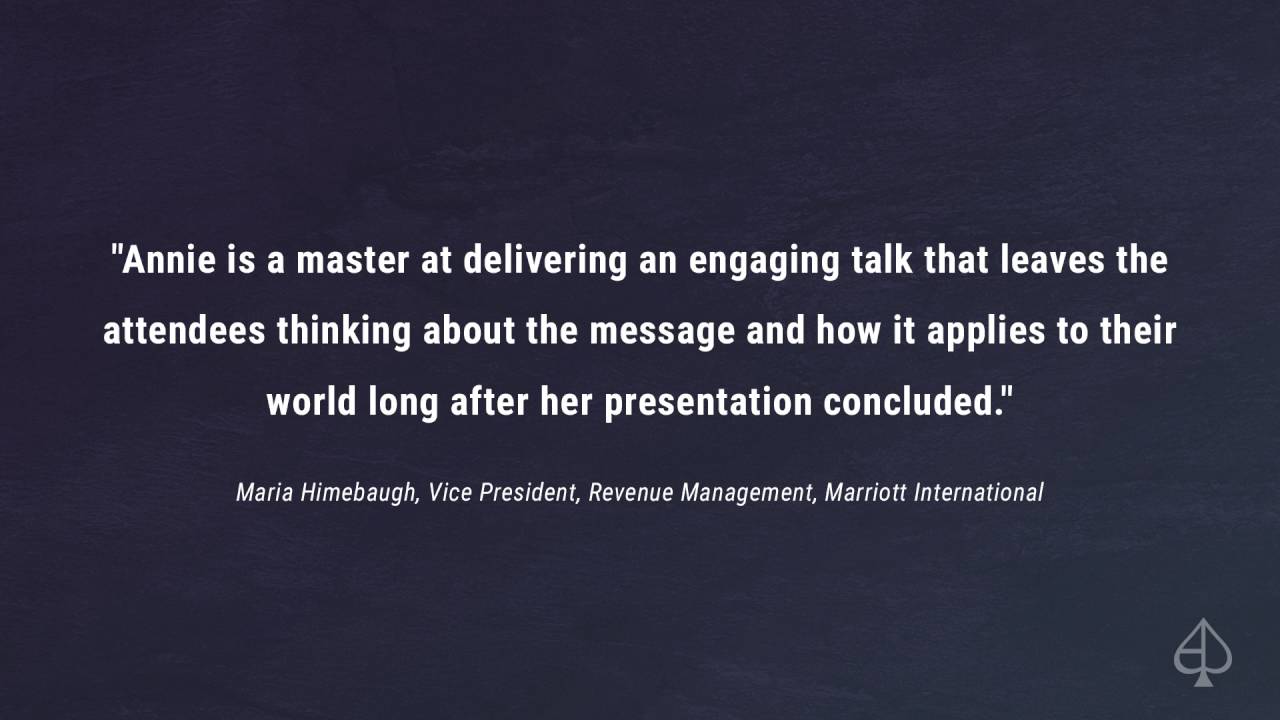 Client Testimonial: Maria Himebaugh, Marriott International | Annie ...