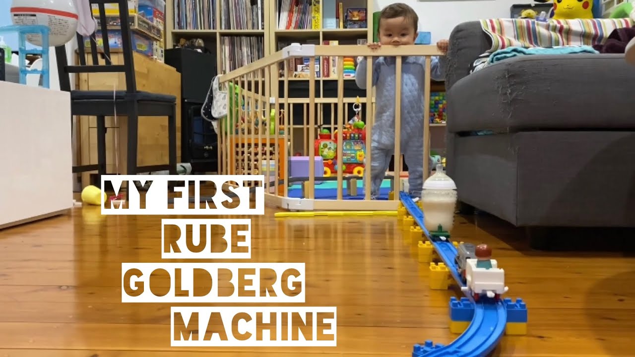 My first Rube Goldberg machine - YouTube